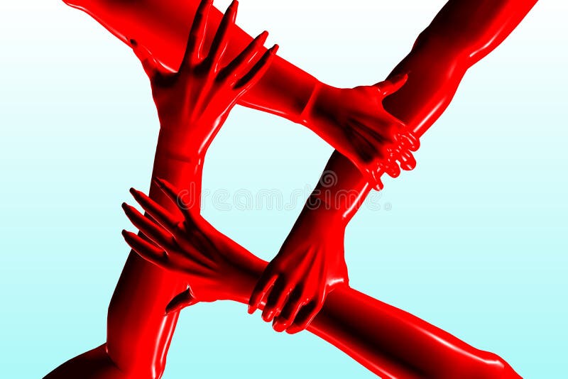 Handen samen stock illustratie. Illustration of positief - 5445556