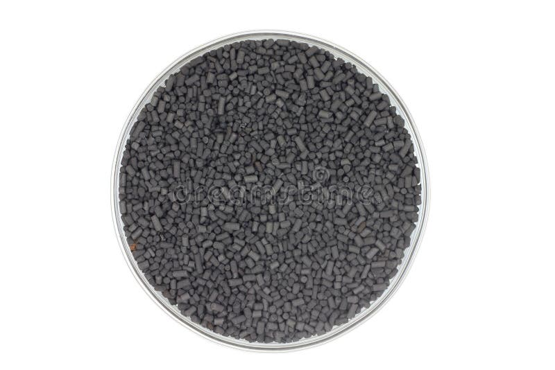 Handful of Activated Carbon Granules Stock Image - Image of white ...