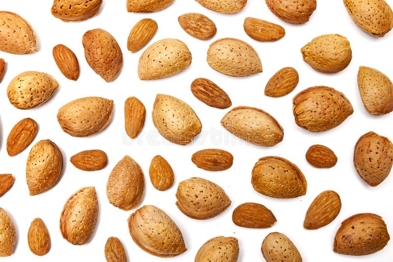 Handful of almonds stock image. Image of almonds, hand - 103894071