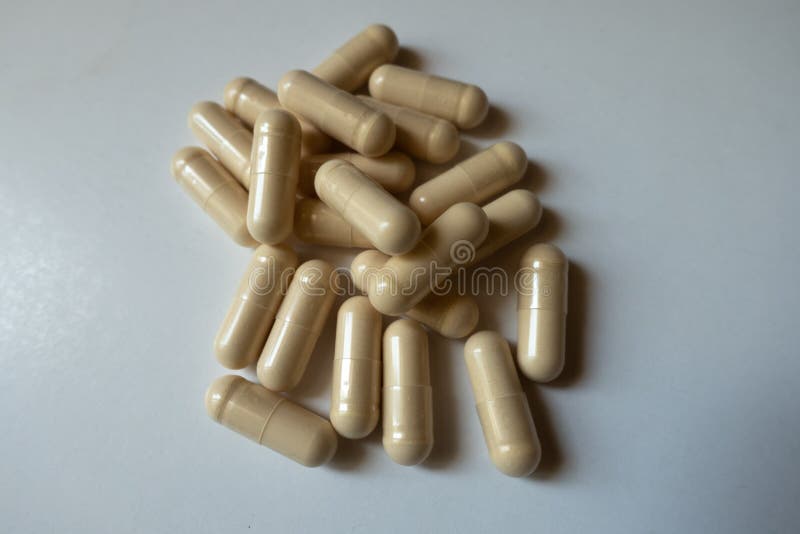 Handful of Capsules of Milk Thistle Extract Stock Photo - Image of ...
