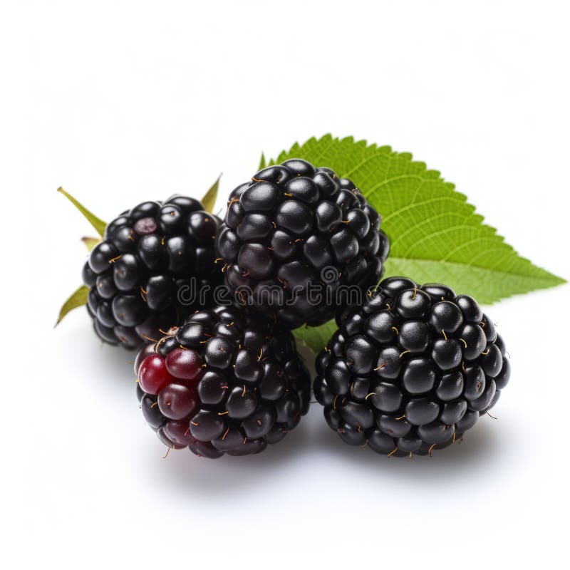 Blackberries on White: a Fusion of Nature and Design Stock Illustration ...