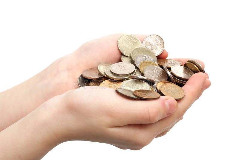 Coins stock image. Image of problem, pension, hand, social - 2571749