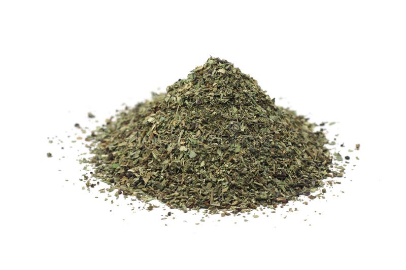 Dried basil stock photo. Image of food, dried, white - 13806810