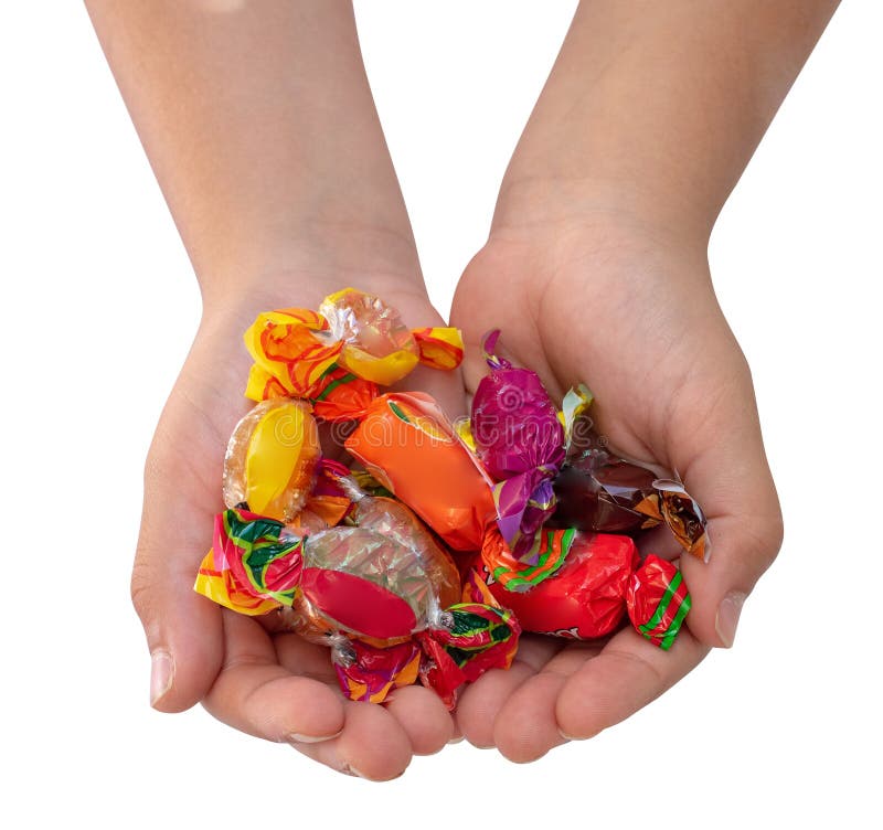 A handful of festive candy stock photo. Image of macro - 154443990