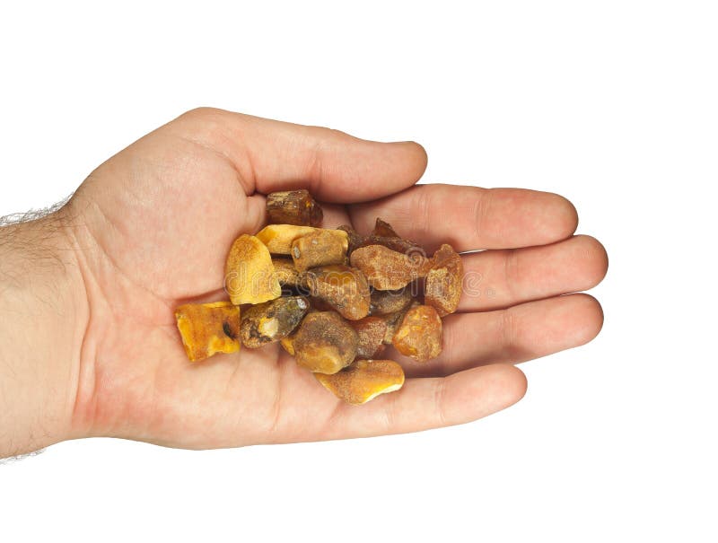 Handful of Large Pieces of Amber Stock Image - Image of ecology, orange ...