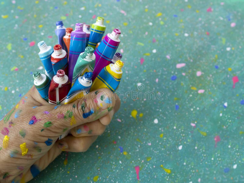Handful of Open Paint Tubes Stock Image - Image of craft, stain: 296273809