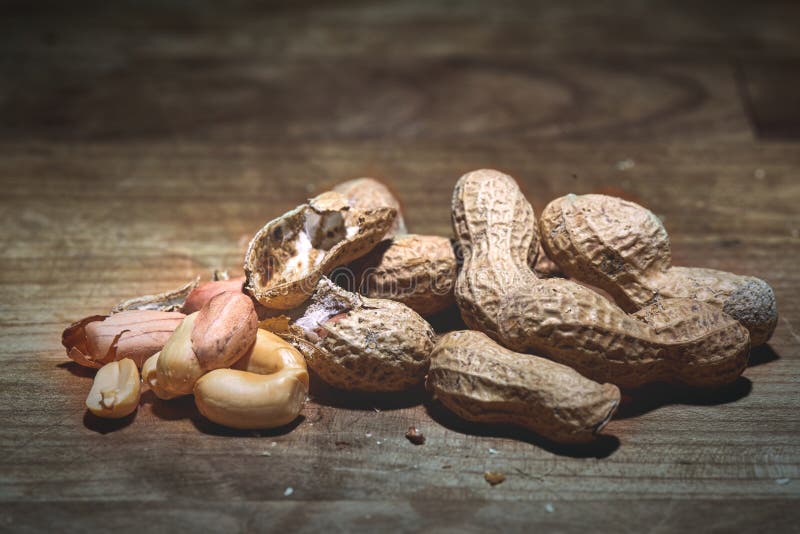 Handful of Peanuts Some Shelled Stock Photo - Image of nutrients ...