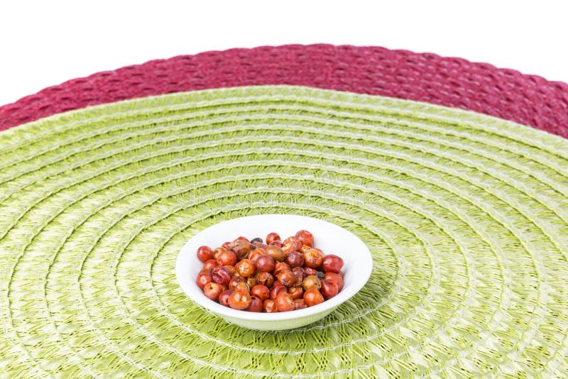 Handful of Red Spicy Tiny Round Chile Tepin Peppers Stock Image - Image ...