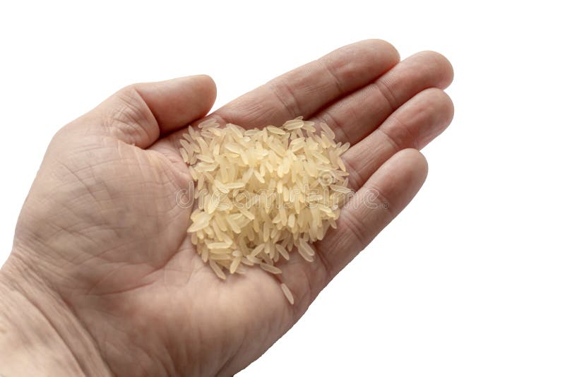 A Handful of Rice of Different Varieties on a White Isolated Background ...