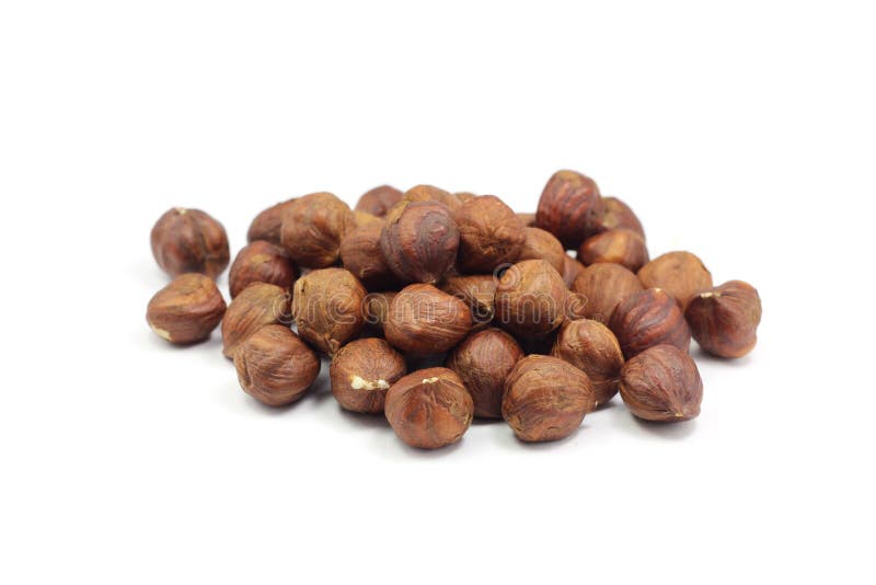 Handful of Roasted Hazelnut Kernels Stock Photo - Image of plant ...