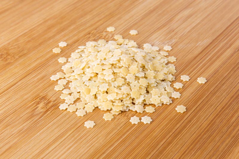 Handful of Star Shaped Dried Dehydrated Pasta Pieces Stock Image ...