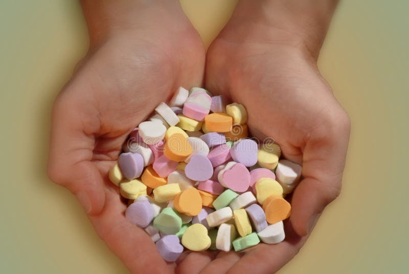 Handful of Valentine Candy. Stock Photo - Image of sugar, sweets: 5564552
