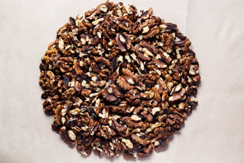 Handful of walnut kernels stock photo. Image of health - 101636720