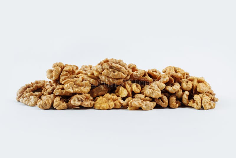 Handful of Walnuts Isolated on White Background Stock Image - Image of ...