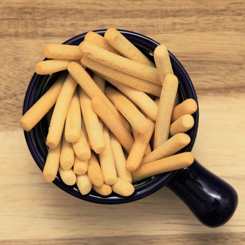 Handfull of Short Thin White Crispy Bread Breadsticks Stock Image ...