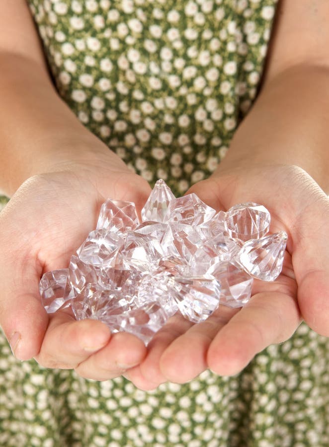 Handful of diamonds stock photo. Image of lots, white - 12847902