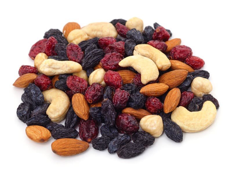 Handfuls of Nuts and Dried Fruits Stock Photo - Image of heap, pile ...