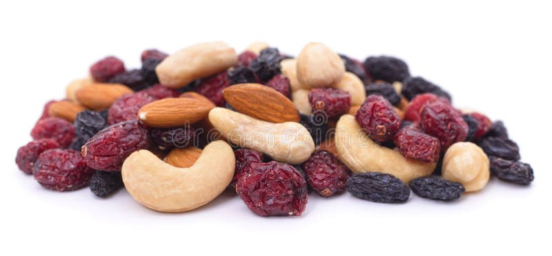 Handfuls of Nuts and Dried Fruits Stock Photo - Image of heap, pile ...