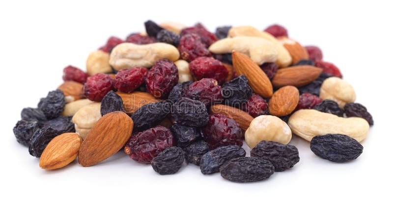 Handfuls of Nuts and Dried Fruits Stock Photo - Image of heap, pile ...