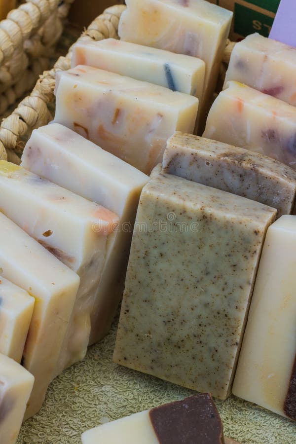 Handgemachte Seife in Einem Kosmetiksalon in Frankreich Stockbild ...