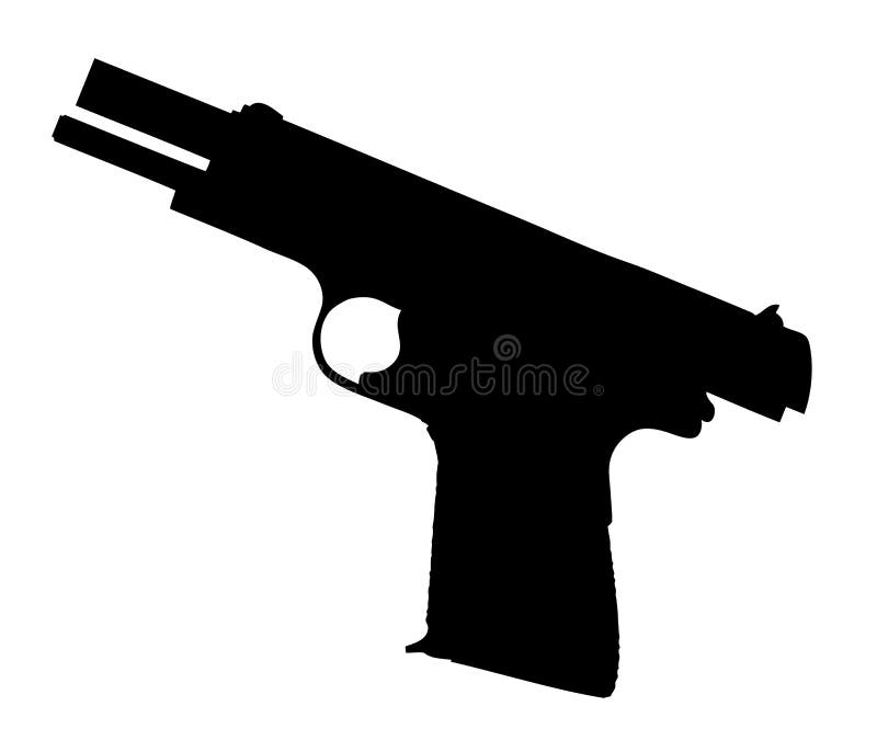 Handgun Profile Stock Illustrations – 152 Handgun Profile Stock ...