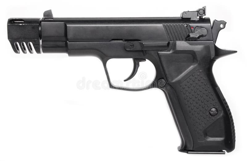 Handgun stock image. Image of barrel, automatic, army - 19208793