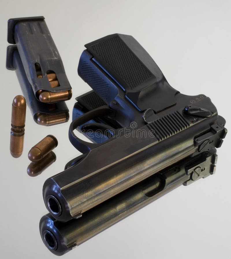Handgun stock photo. Image of slide, ammo, handgun, magazine - 7163310