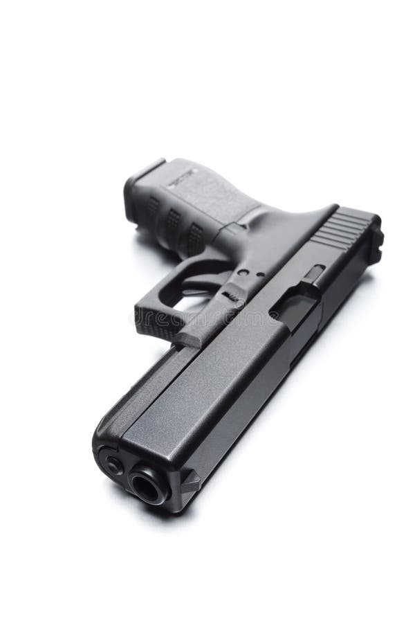 Handgun 9mm stock photo. Image of isolated, white, weapon - 2095908