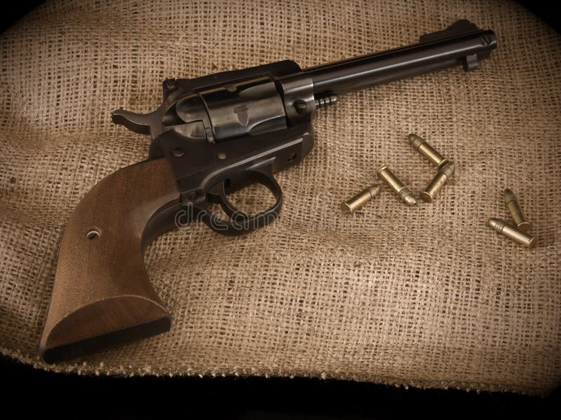 Handgun and Bullets stock image. Image of revolver, shooting - 7345741