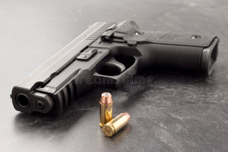 Handgun And Bullets Picture. Image: 8323076