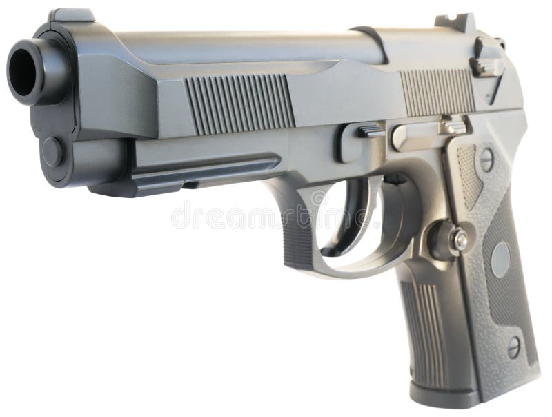 Handgun isolated on white stock image. Image of isolated - 18559305