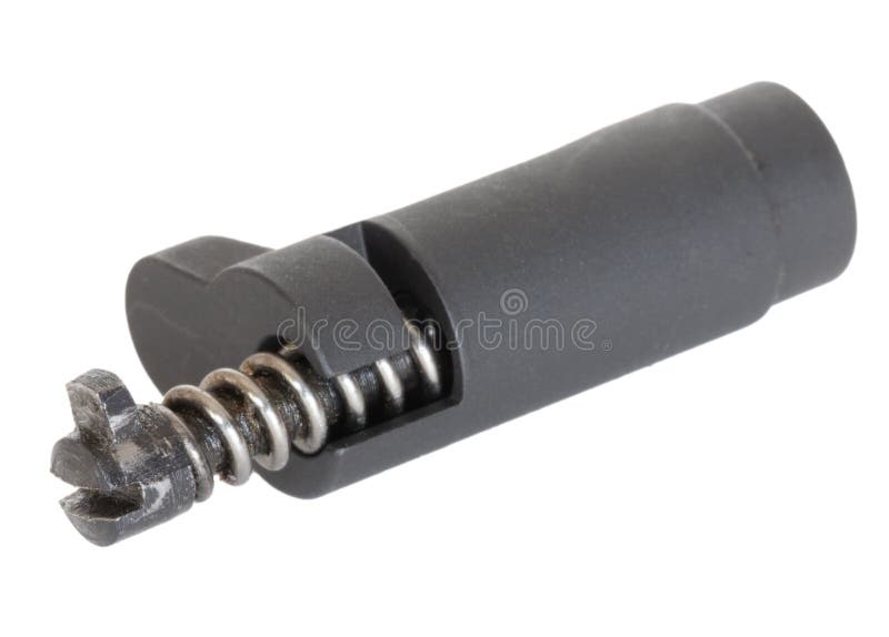 Handgun Magazine Catch with Spring and Guide Stock Image - Image of ...