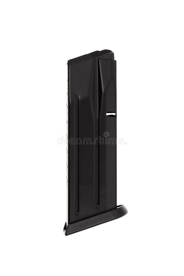 Pistol Magazine Islated on White Stock Photo - Image of danger, firearm ...