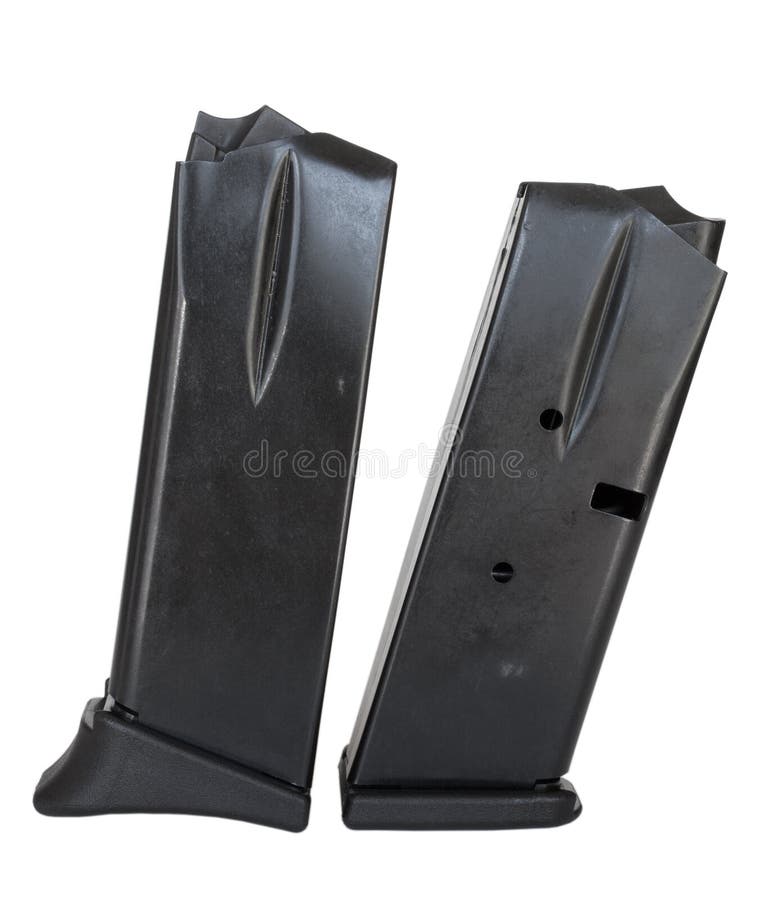 Handgun magazines stock image. Image of isolated, steel - 46970609