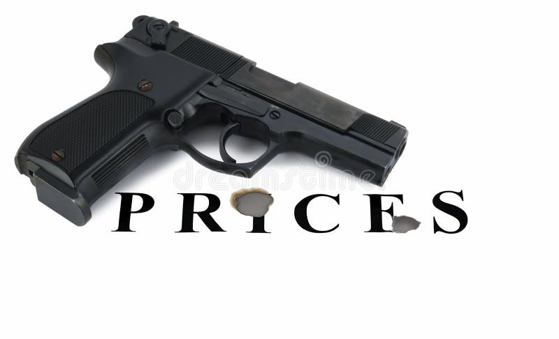 Handgun Raked Inscription of Stock Photo - Image of military, model ...