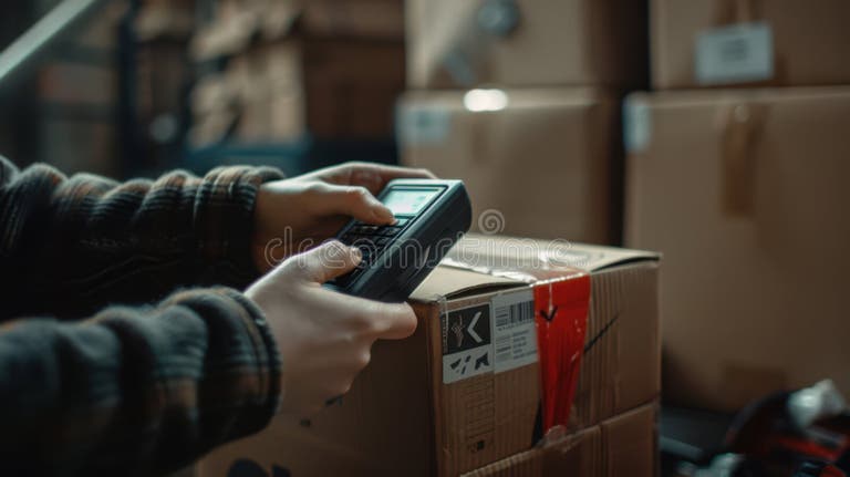 The Handheld Barcode Scanner.AI Generated Image Stock Image - Image of ...