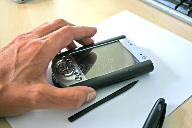 Handheld computer stock photo. Image of adult, worker, occupation - 652086