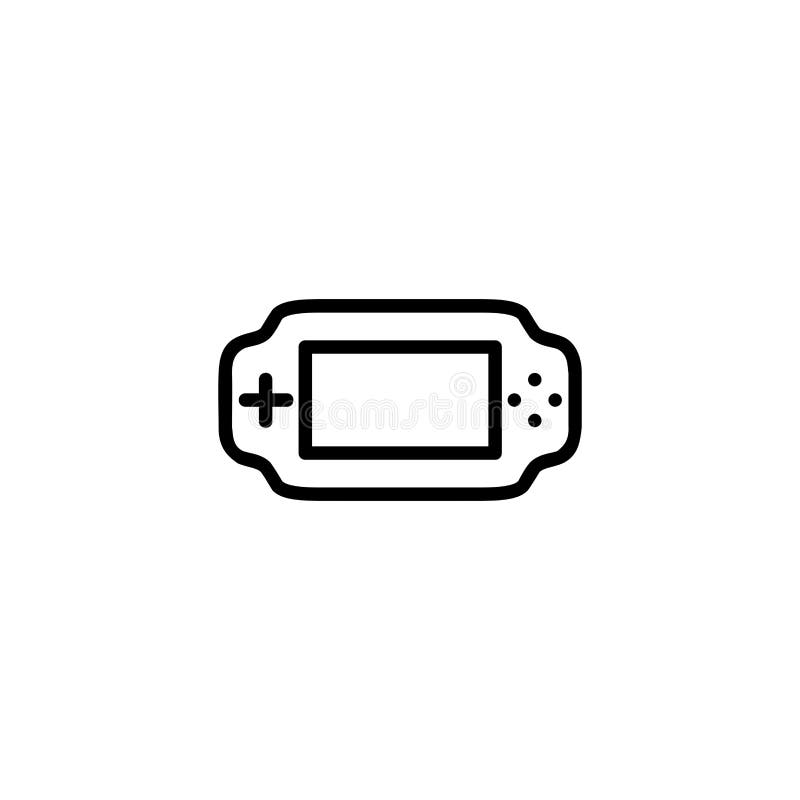 Handheld Console Technology Monoline Symbol Icon Logo for Graphic ...