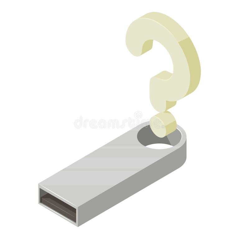 Handheld Device Icon Isometric Vector. Metal Cap for Flash Drive ...