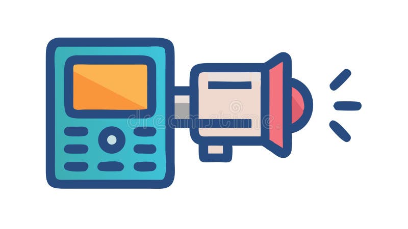Handheld Device with Megaphone for Broadcasting Vector Icon, Vector ...