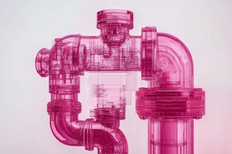 Handheld Diagnostic Tool for Inspecting Pink Transparent Pipes in a ...