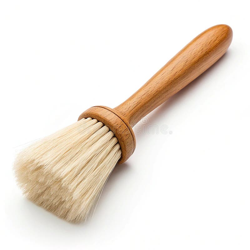 Handheld Dusting Brush with Wooden Handle Stock Illustration ...
