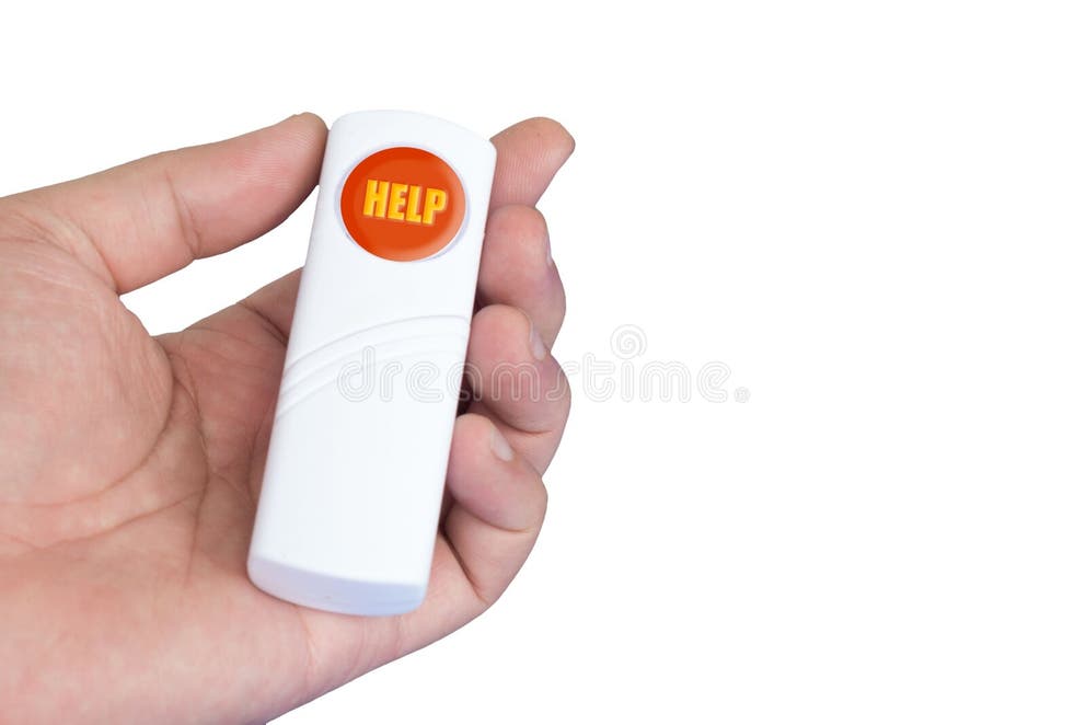 Handheld Emergency Help Button Stock Photo - Image of help, assistance ...
