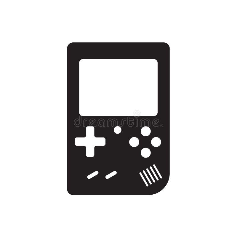 Handheld Game Console Black Icon Vector Design Illustration Stock ...