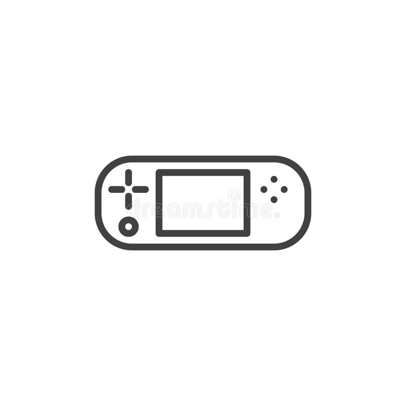 Handheld Video Game Console Vector Icon Stock Vector - Illustration of ...