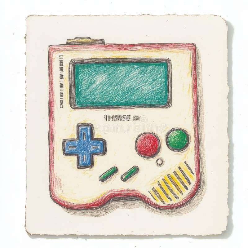 Handheld Game Console White Colorful Buttons Stock Photos - Free ...