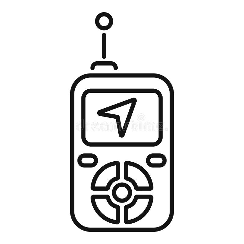 Handheld Gps Device Showing Navigation Arrow Icon Stock Illustration ...