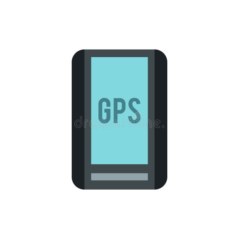 Handheld JPS Icon, Flat Style Stock Vector - Illustration of ...