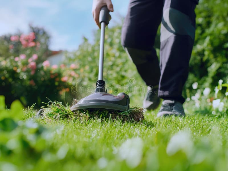Handheld Lawn Mower stock image. Image of work, grass - 362796907