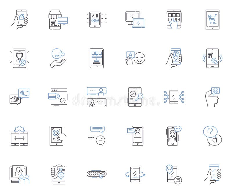 Handheld Line Icons Collection. Portable, Compact, Mobile, Convenient ...